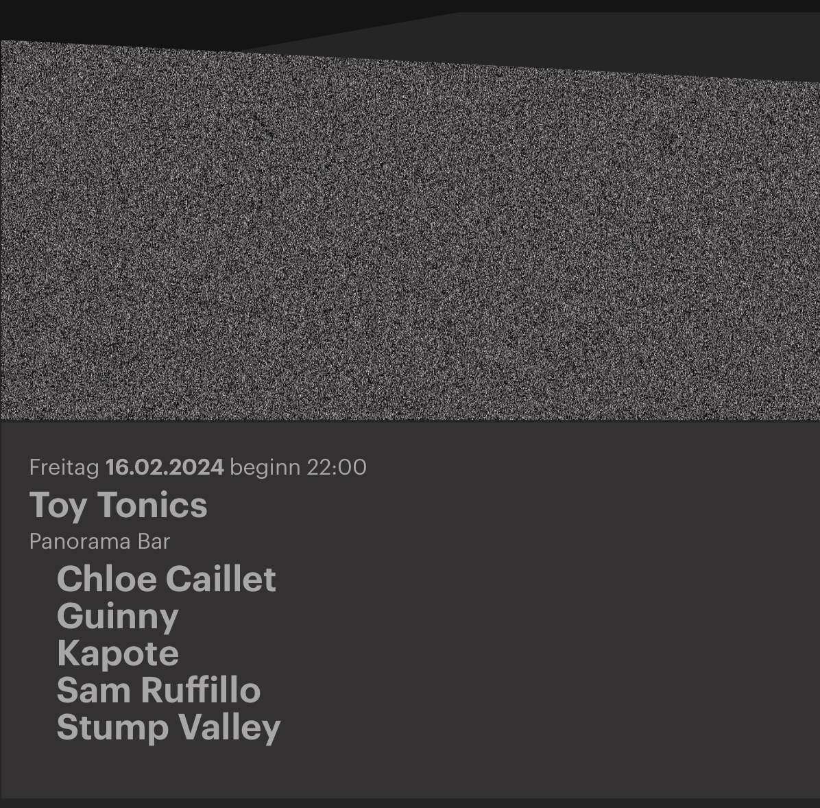 Toy Tonics at Berghain - TOY TONICS